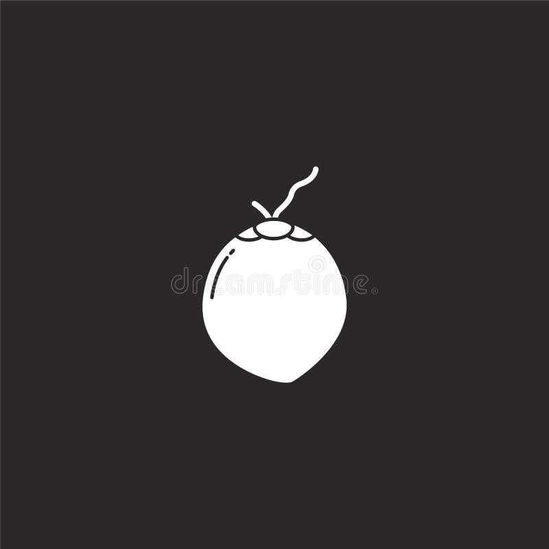 Coconut Icon. Filled Coconut Icon for Website Design and Mobile, App ...