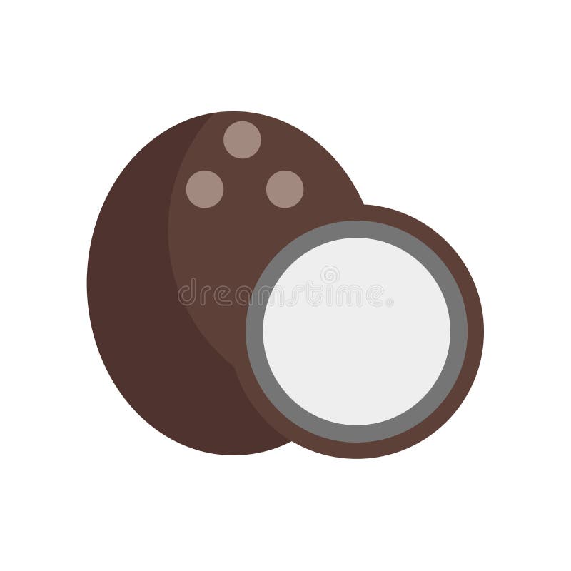 Coconut Icon Vector Sign And Symbol Isolated On White Background Stock ...