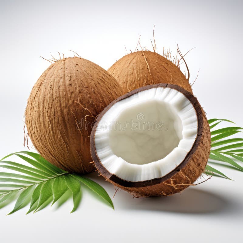 Coconut Illustration with Shallow Depth of Field Stock Illustration ...