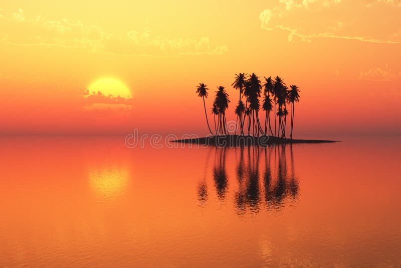 Vacation in Paradise stock illustration. Illustration of space - 17801711