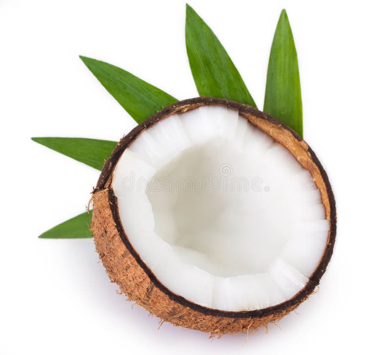 Coconut on White Background Stock Photo - Image of healthy, coco: 124563096