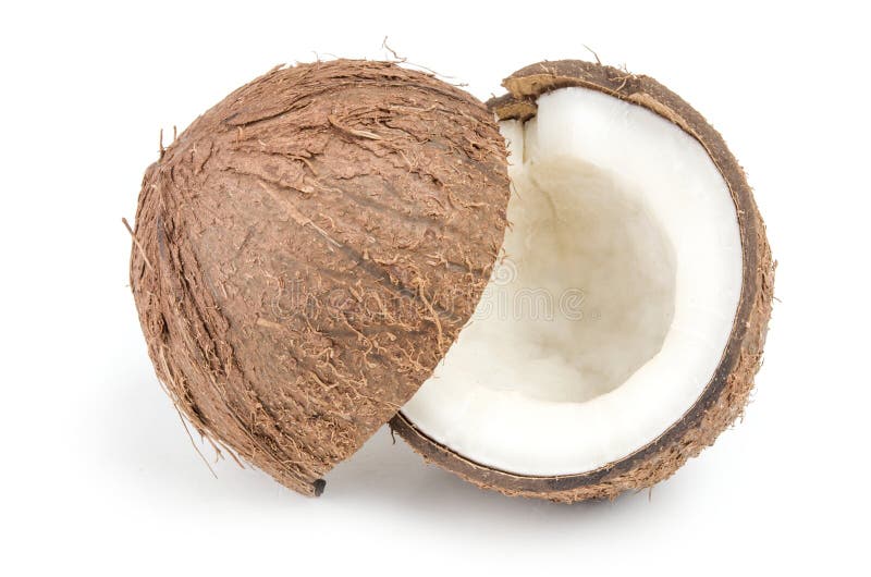Coconut Isolated on a White Background Cutout Stock Image - Image of ...