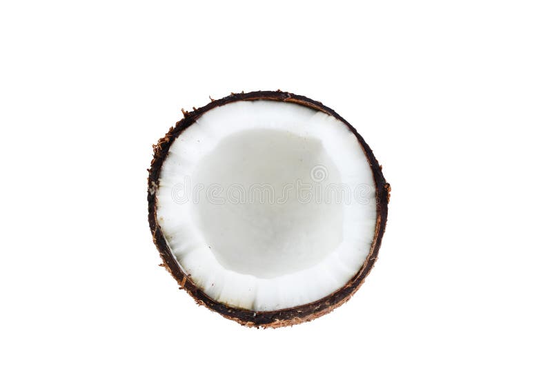 Coconut Isolated on White Background. Stock Image - Image of nutrition ...