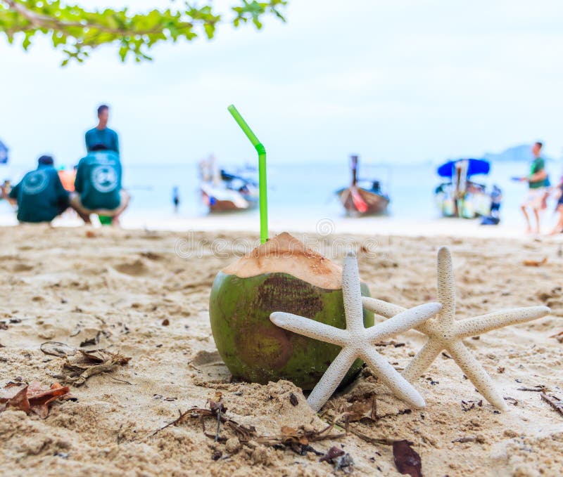 Coconut juice stock image. Image of ocean, coconut, drink - 70654107