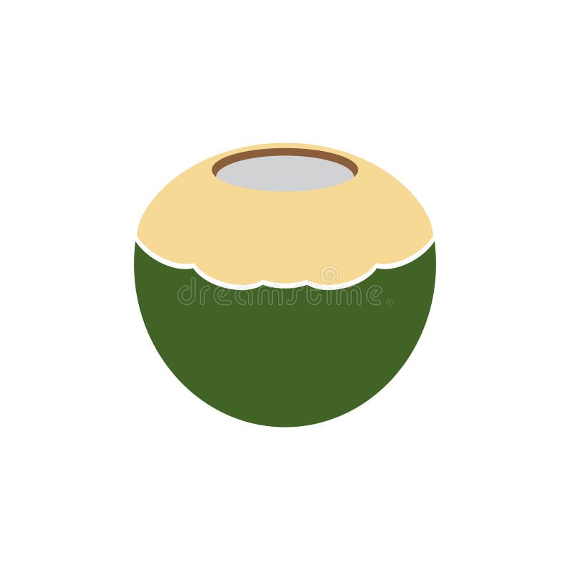 Coconut Logo Template Icon stock vector. Illustration of badge - 346561432