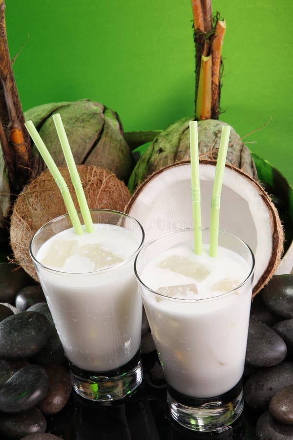 Coconut milk stock photo. Image of healthy, green, coco - 10474550