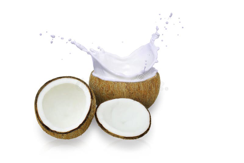 Coconut In Milk White Cream Splash, Stock Photo - Image of liquid ...