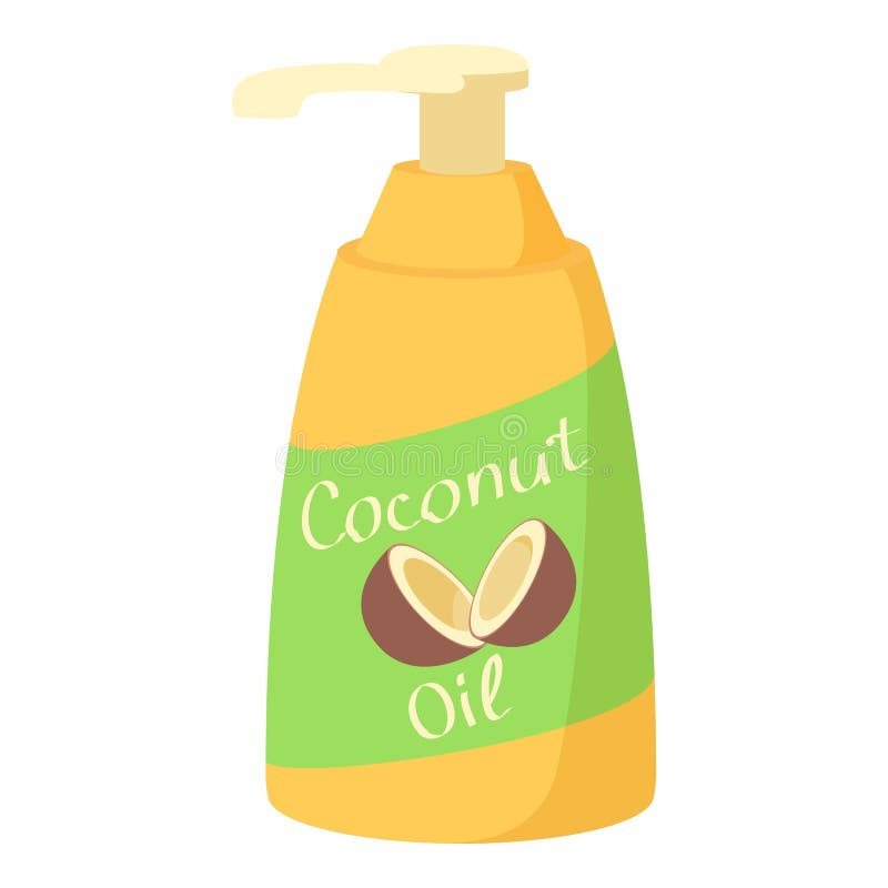 Coconut Oil Icon, Cartoon Style Stock Vector - Illustration of ...