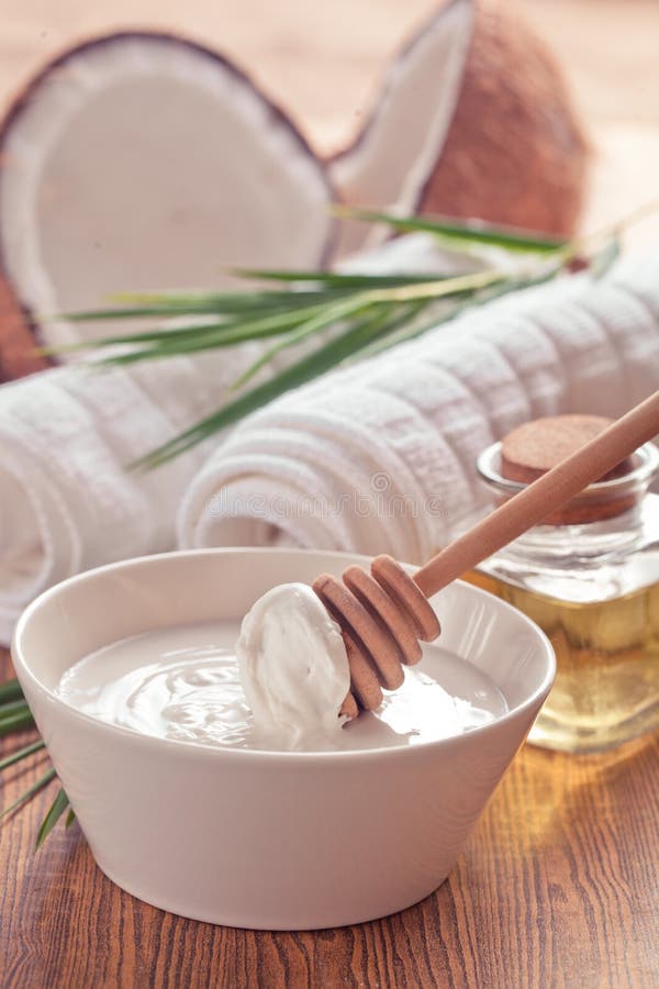Coconut oil stock image. Image of bathroom, coconut, therapy - 59934449