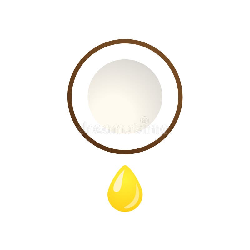 Coconut oil vector stock vector. Illustration of vegetarian - 158757113