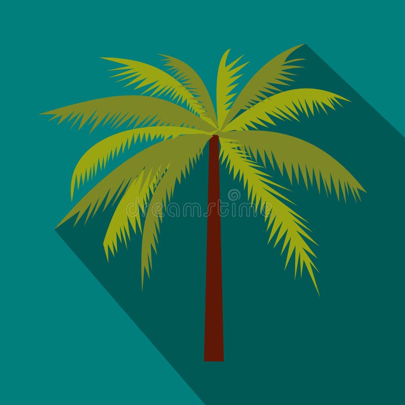 Palm tree icon blue stock vector. Illustration of natural - 93051212
