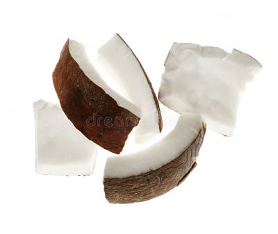 Coconut pieces stock image. Image of fresh, pieces, coconuts - 53249503