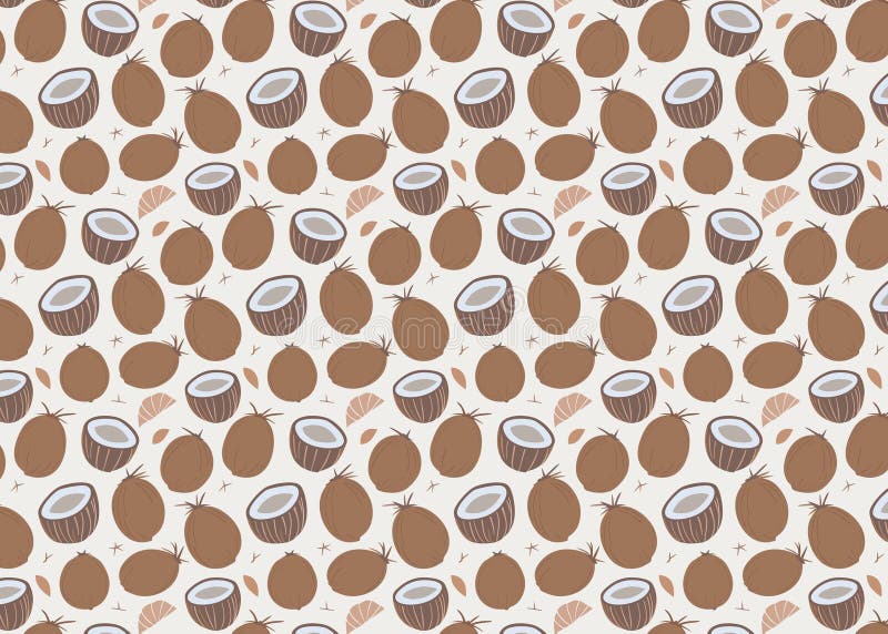 Coconut Seamless Pattern. Vector Illustration Stock Vector ...