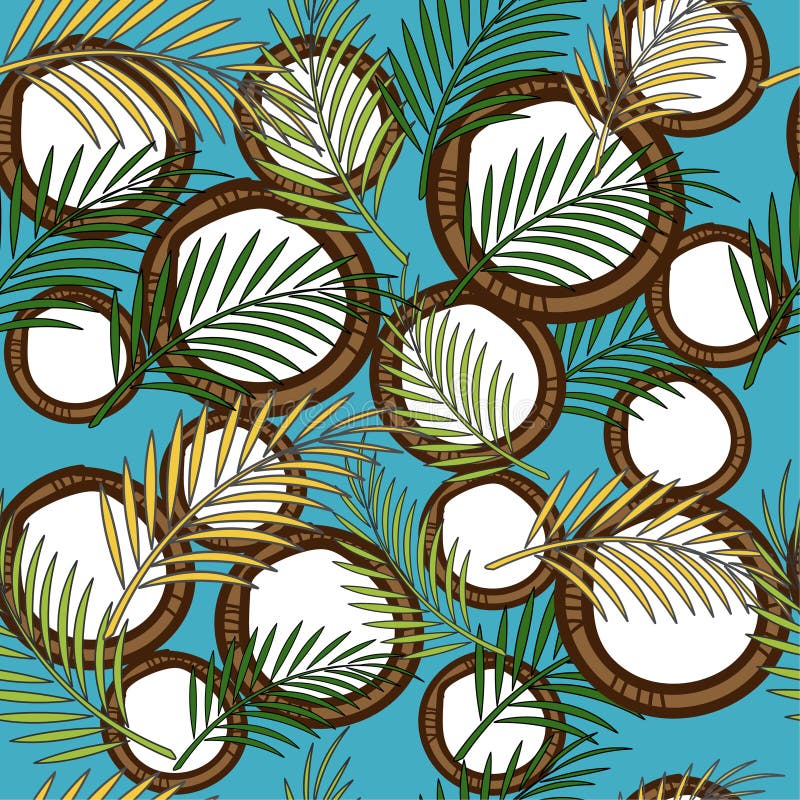 Coconut Seamless Pattern a stock vector. Illustration of decorative ...