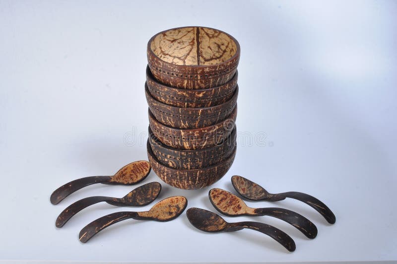 Coconut shell crafts stock image. Image of natural, nature - 302103607