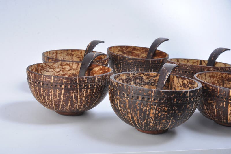 Coconut shell crafts stock image. Image of artwork, beauty - 302103613