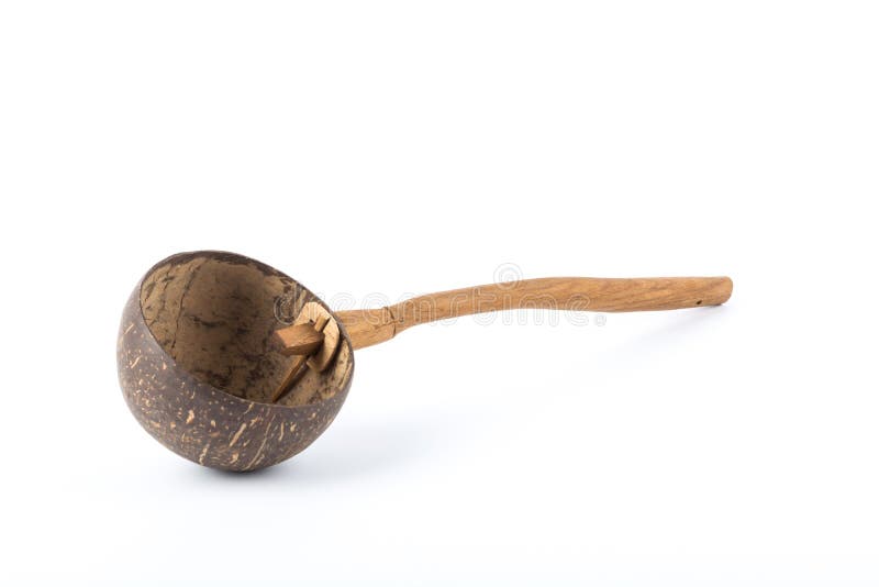 Coconut shell ladle stock image. Image of white, asia - 62478669