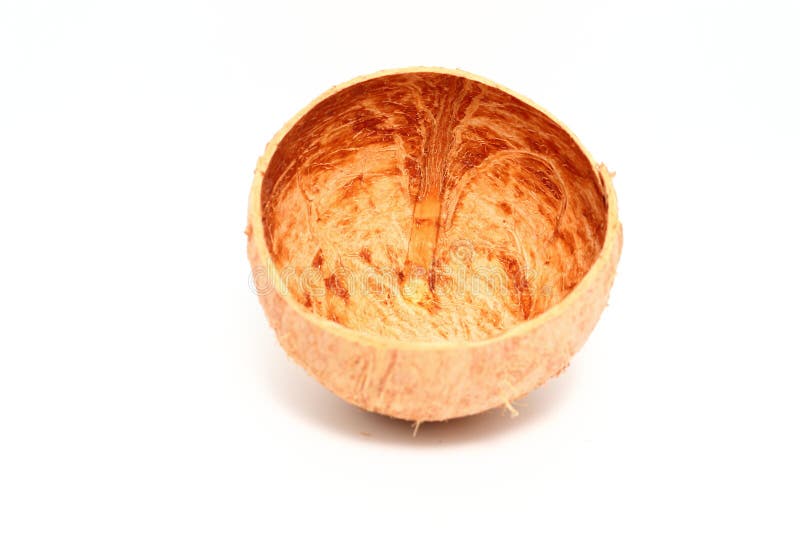 Coconut Shell on White Background Stock Photo - Image of food, craft ...