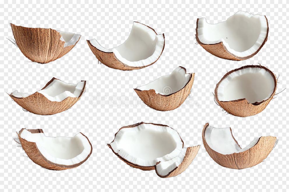 Coconut shells stock image. Illustration of sweets, coco - 341489529