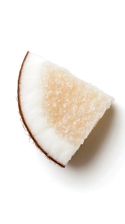 Coconut Slice Displays the Unique Texture and Creamy Color of the Fruit ...