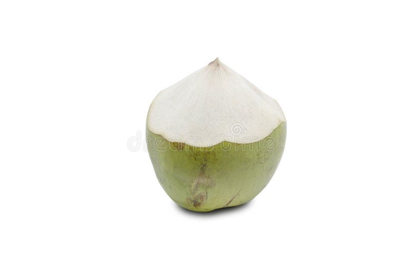 Coconut Soft on White Background with Clipping Path Stock Photo - Image ...