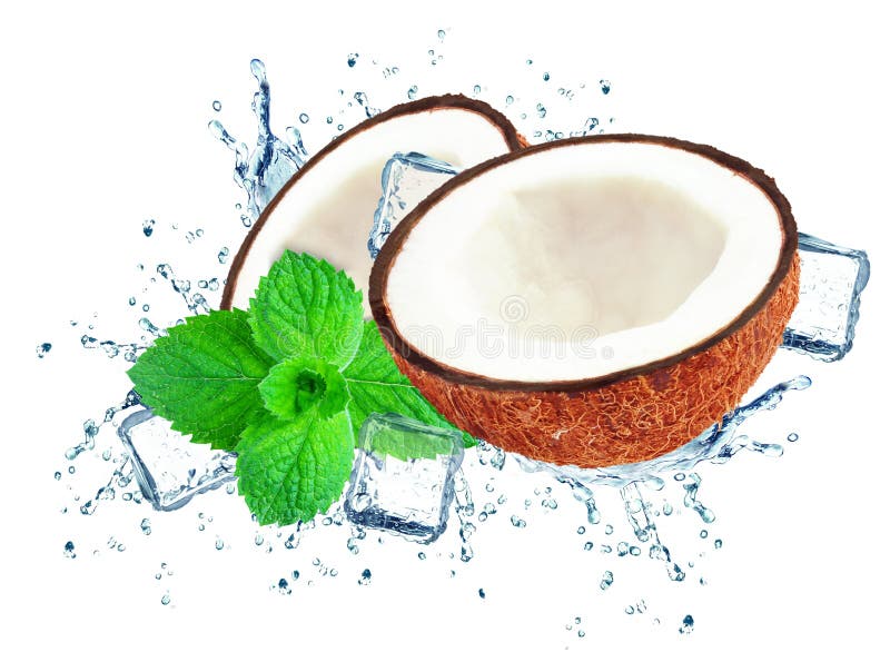 Coconut splash water stock photo. Image of food, coconut - 138974376