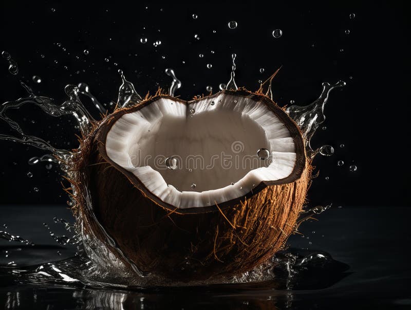 Green Coconut Water Splash Stock Illustrations – 509 Green Coconut ...
