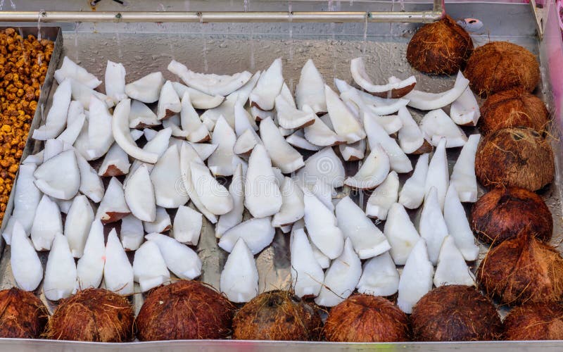 Coconut Stand at the Fair II Stock Photo - Image of pastry, counter ...