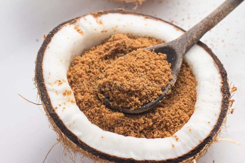 Coconut Sugar. Low Glycemic Index Stock Image - Image of golden, cook ...