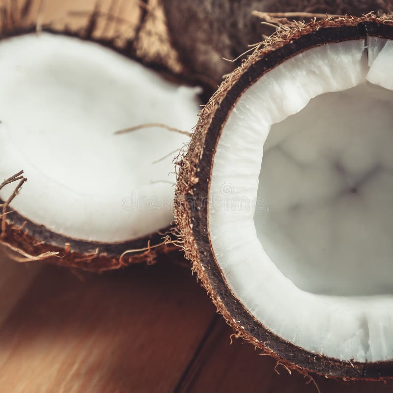 Coconut on table stock image. Image of freshness, hull - 38311857