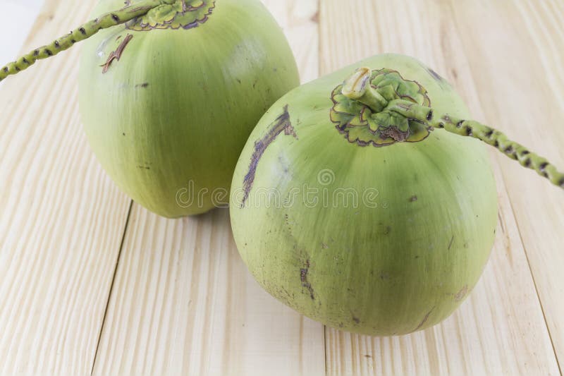 Coconut on Table Background Stock Photo - Image of green, drink: 57664352