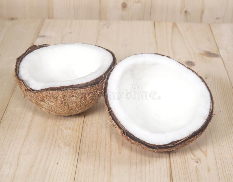 Coconut on table stock image. Image of botanic, food - 52549201