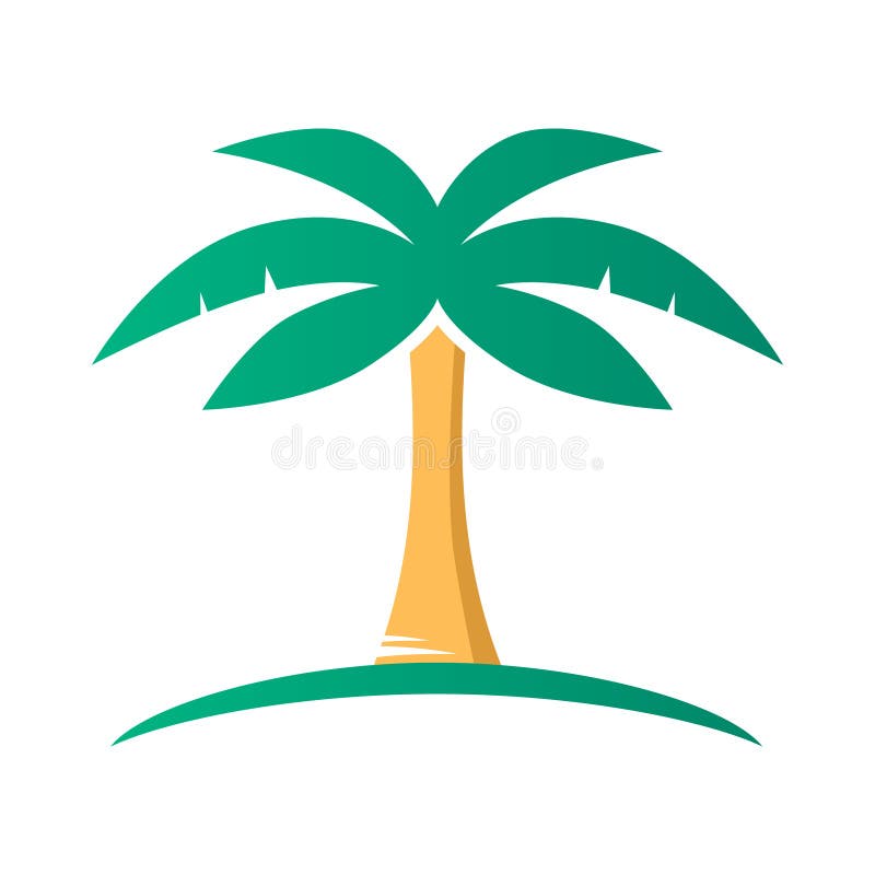Coconut tree clip art icon stock vector. Illustration of flora - 194113390