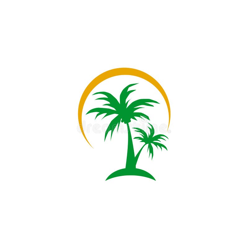 Coconut Tree Icon Logo Design Vector Template Stock Vector ...