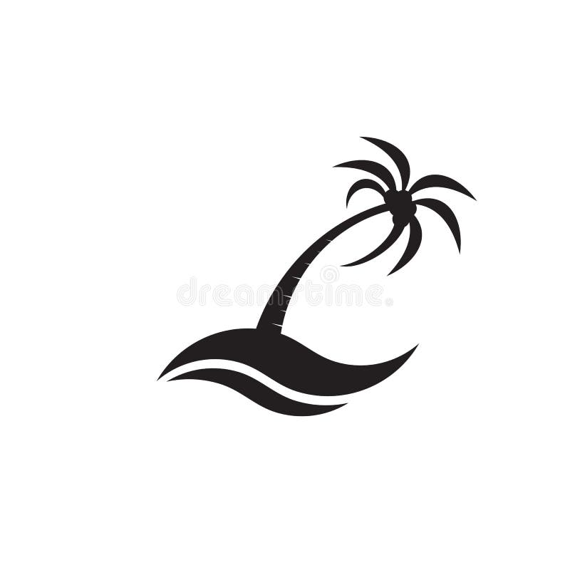 Coconut Tree Icon Logo Design Vector Template Stock Vector ...