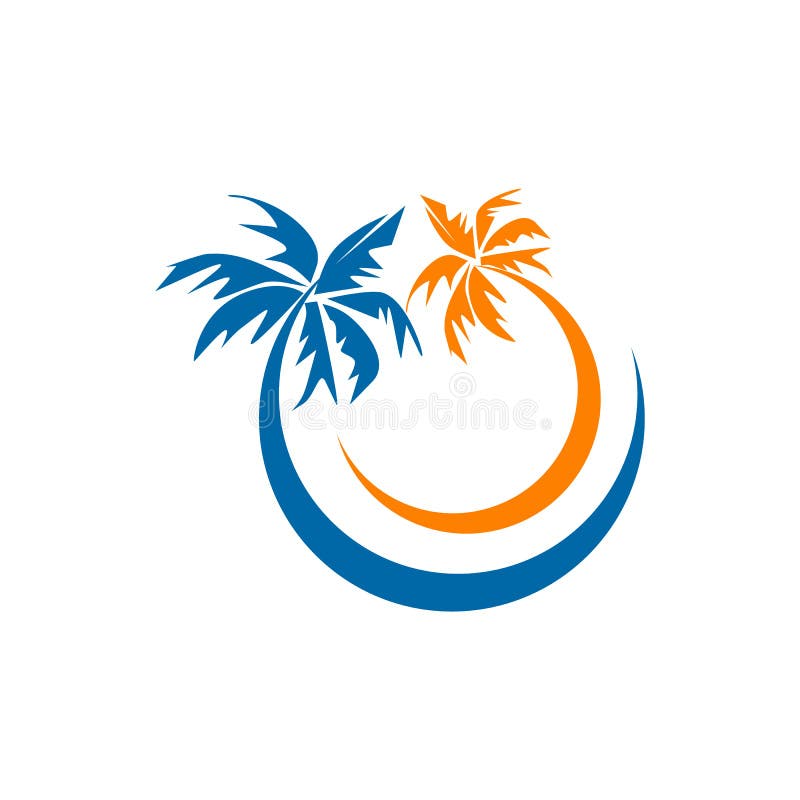 Coconut Tree Icon Logo Design Vector Template Stock Vector ...
