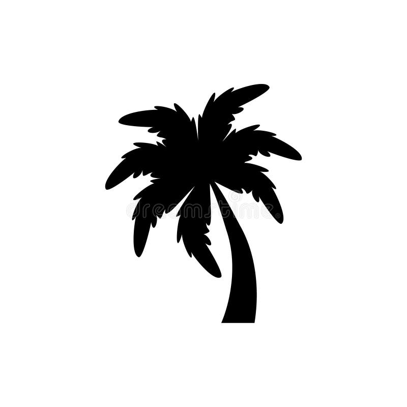 Coconut Tree Icon. Vector Illustration Isolated on White Stock ...