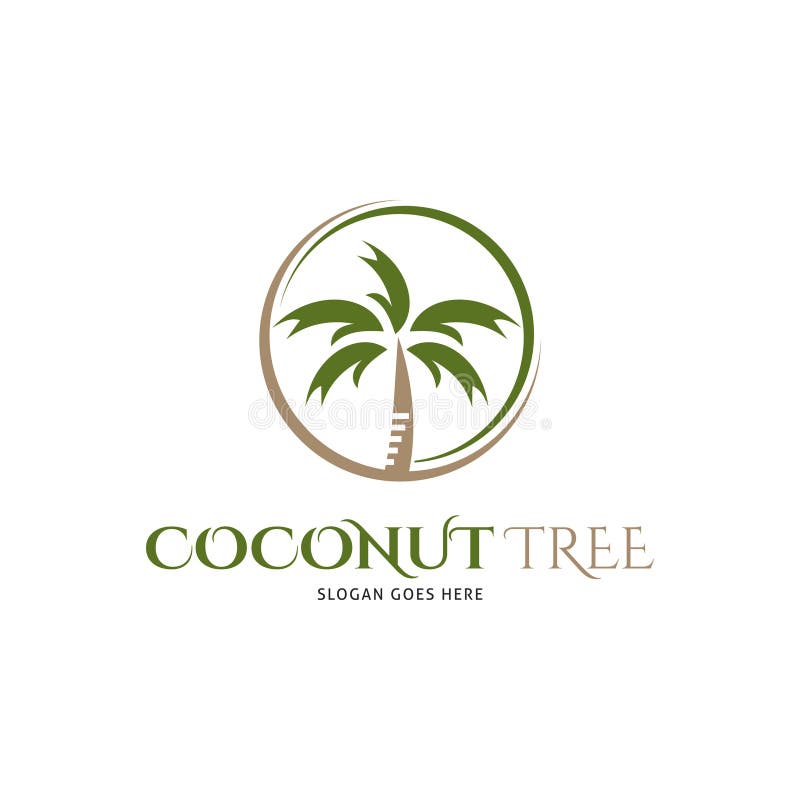 Coconut Tree Icon Vector Logo Template Illustration Design Stock Vector ...