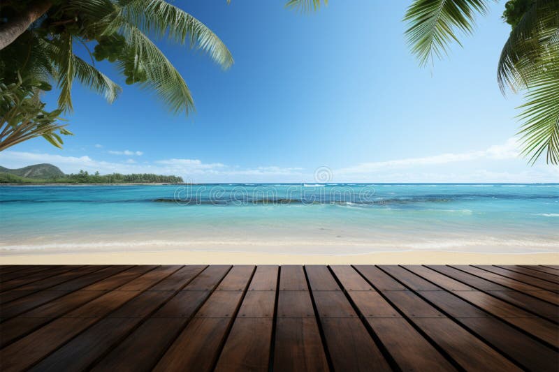 Coconut Tree Lined Beach Ideal Backdrop for Product Display on Table ...
