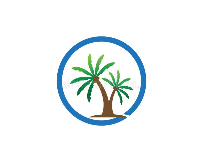 Coconut Tree Logo Design Template Stock Vector - Illustration of tree ...