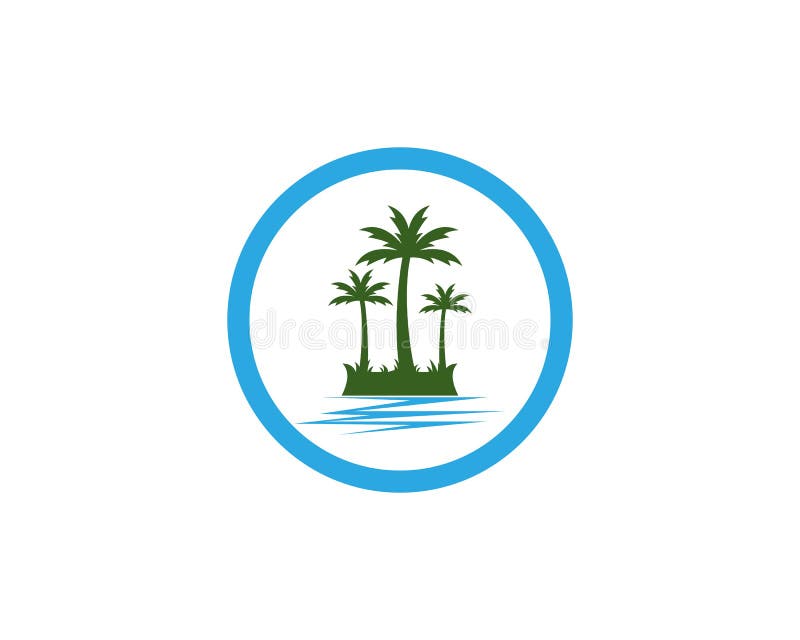Coconut Tree Logo Design Vector Illustration Stock Vector ...