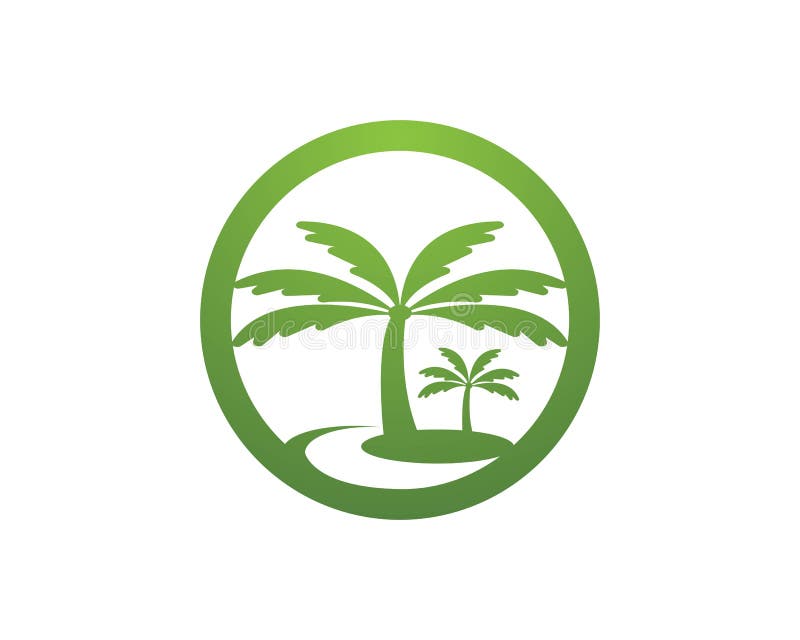 Coconut tree logo vector stock vector. Illustration of summer - 128548395