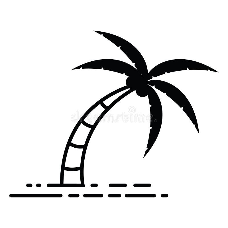 Coconut Tree. Vector Illustration Decorative Design Stock Vector ...
