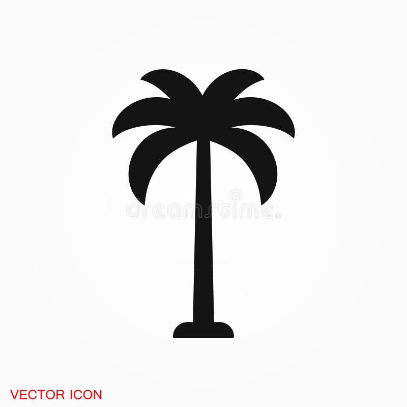 Coconut Trees Icon Vector Sign Symbol for Design Stock Illustration ...