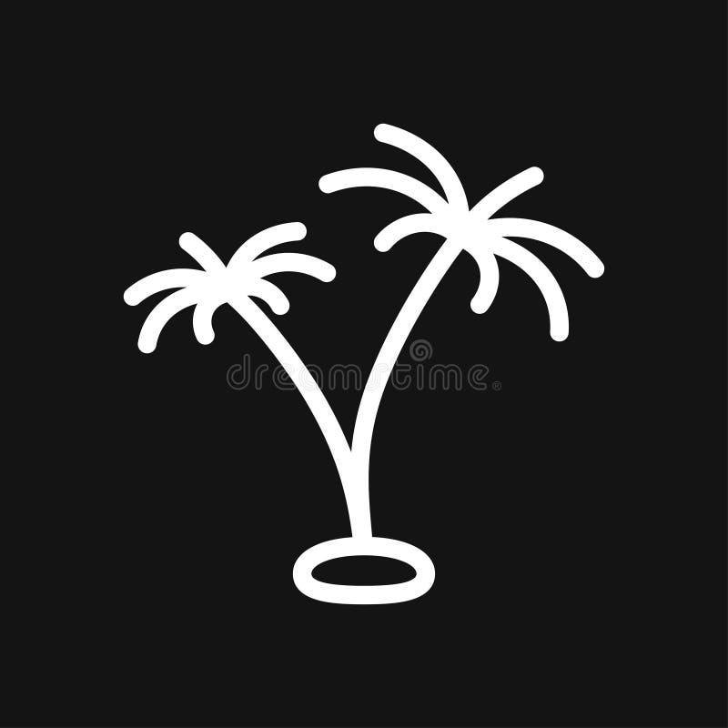 Coconut Trees Icon Vector Sign Symbol for Design Stock Vector ...