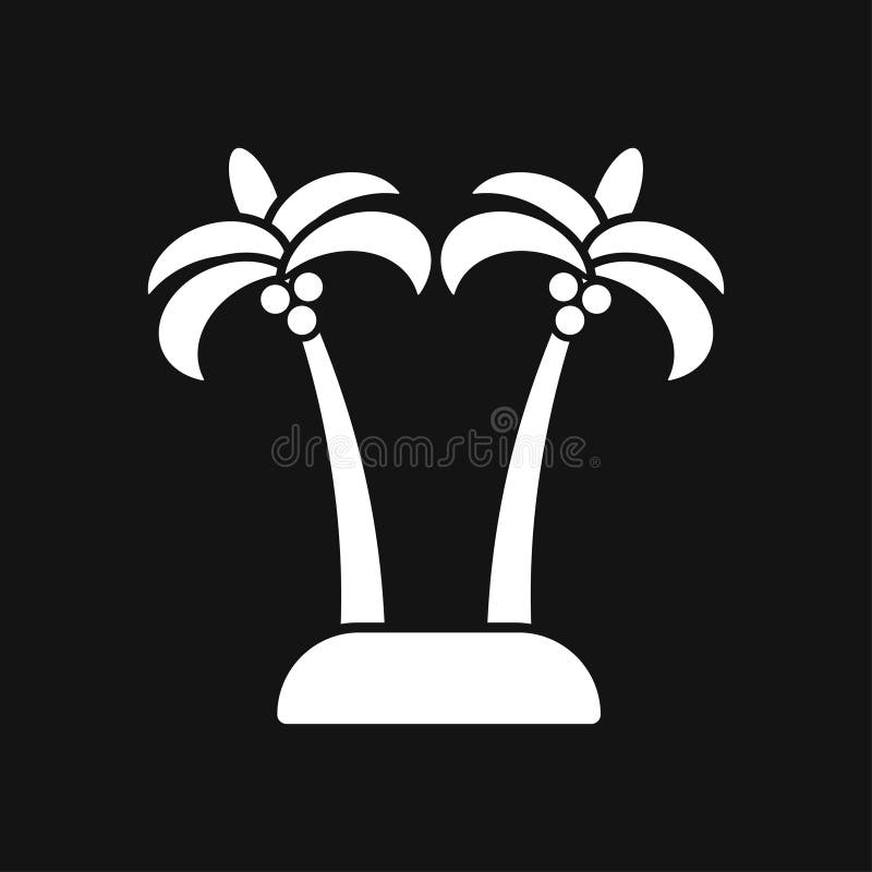 Coconut Trees Icon Vector Sign Symbol for Design Stock Vector ...