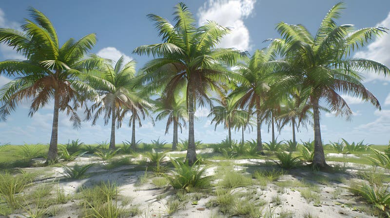 Coconut Trees, Summer Trees. Background High Quality Image Stock Photo ...