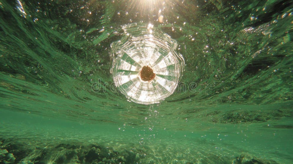 Coconut in Water with Bright Sunlight Stock Photo - Image of bright ...