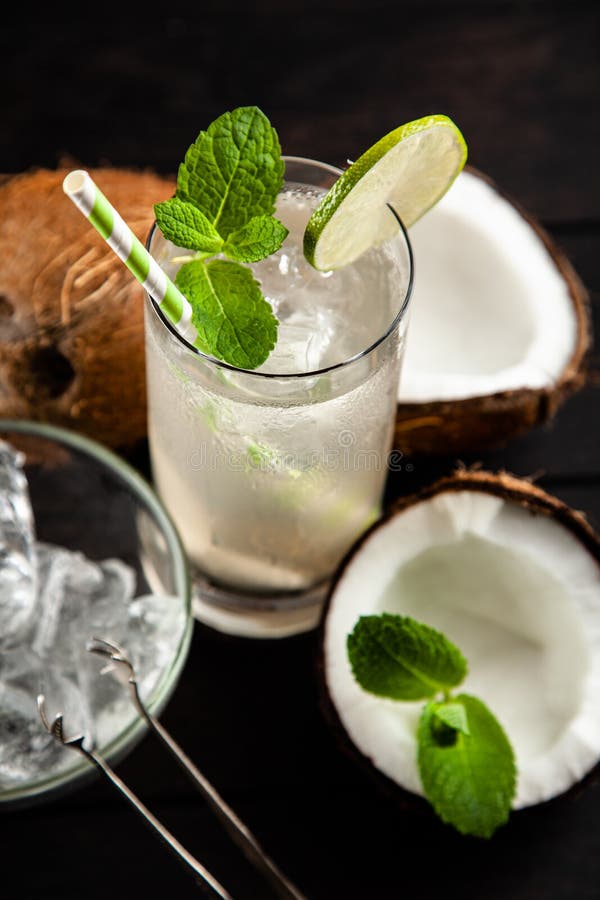 Coconut water drink stock image. Image of ingredient - 150704313