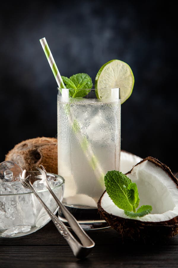 Coconut water drink stock image. Image of ingredient - 150704313